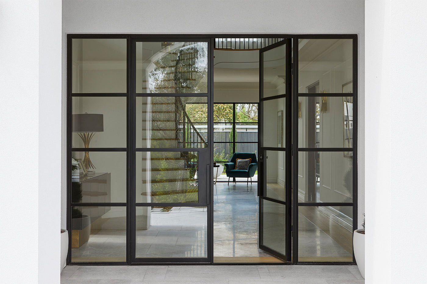 Steel Frame Glass Hinge Doors - Galvanised FPS50 Profile - Zen Doors & – Zen Doors & Windows