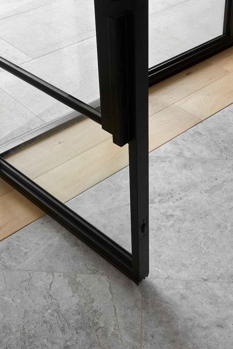 Steel Frame Glass Hinge Doors - Galvanised FPS50 Profile - Zen Doors ...