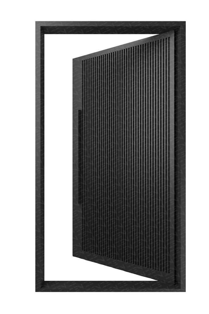 Iron Pivot Entry Doors - Galvanised - Zen Doors & Windows