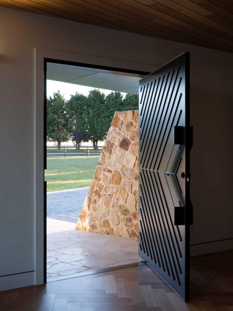 Iron Pivot Entry Doors - Galvanised - Zen Doors & Windows